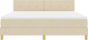 Postel s boxspringem s polštářem Krémová 180 x 200 cm textil 3338942