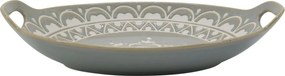 Porcelánová šedá zapékací miska Arés Ramekin s úchyty – 27,5*16*4,5 cm