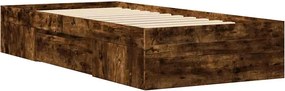 Rám postele bez matrace kouřový dub 90x190 cm kompozitní dřevo 3295524