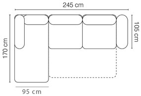 Sedací souprava MAROZZO | 170x245 | rozkládací | VÝBĚR TKANIN a NOŽIČEK
