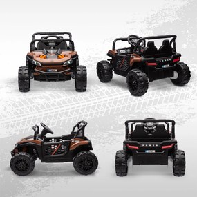 AIYAPLAY Elektrické Dětské Auto UTV, Elektrický Dětský Buggy, 2.4Ghz dálkový ovladač, 2 12V motory, 2 rychlosti, hudba, klakson, světla, pro děti 3-5…