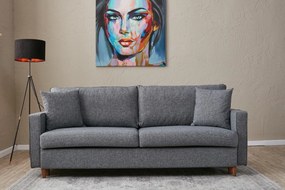 Hanah Home Třímístná pohovka EVA šedá