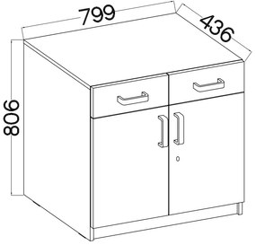 Skříň MALTA 2F2S Dub artisan