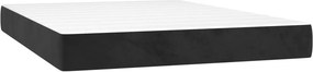 Box spring postel s matrací černá 140 x 190 cm samet 3143081