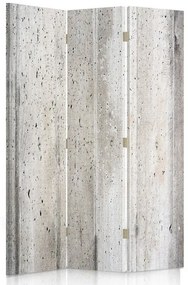 Ozdobný paraván Textura betonu - 110x170 cm, třídílný, klasický paraván