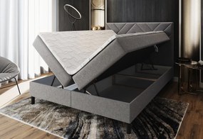 Expedo Čalouněná postel boxspring ROKOS + vrchní matrace, 140x200, monolith 37