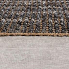 Kusový koberec Mottle Jute Ombre Grey, 80x150, šedá, chodba / predsieň, Flair Rugs