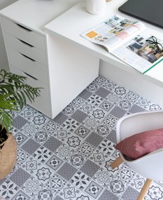 D-c-fix Podlahové samolepící čtverce - Kostky šedobílé rozměr 30,5x30,5 cm, balení 11ks, 2745061