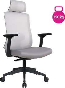 Ergonomická kancelářská židle PART - šedá síťovina / nosnost 150 kg