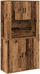 Vysoký bufet Staré dřevo 80 x 33 x 150 cm Kompozitní dřevo 3334336