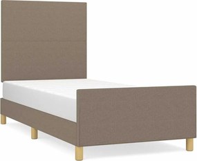 Rám postele bez matrací taupe 90x200 cm textil 3124867