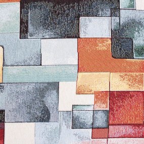 SCANquilt povlak SOFAS aqua geo pestrá 45 x 45 cm