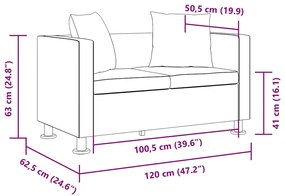 vidaXL Marketos 2místná pohovka umělá kůže bílá