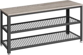 Botník VASAGLE Leggy 100 cm černý/šedý