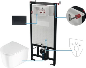 Deante WC set Jasmin 6v1, podomítkový systém + toaleta -