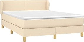 Box spring postel s matrací krémová 140x190 cm textil 3126642