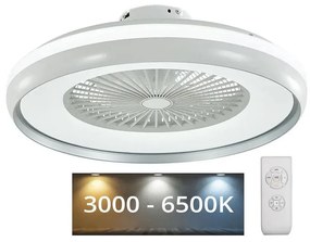 V-Tac | LED Stropní svítidlo s ventilátorem LED/45W/230V 3000/4000/6500K šedá | VT1377
