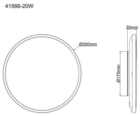 Globo 41566-20W - LED Stropní svítidlo NIELSEN LED/20W/230V 4000K pr. 30 cm bílá