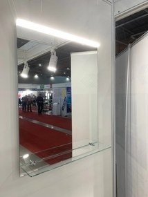 Zrcadlo do koupelny s  LED osvětlením a poličkou - 60 x 80 cm - Orion White