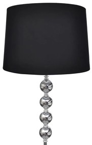 Stojací lampa s vysokým stojanem se 4 ozdobnými kuličkami, černá,  240903