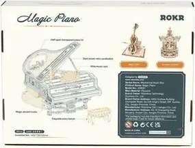 RoboTime 3D dřevěné mechanické puzzle Kouzelné piáno / od 14 let / 223