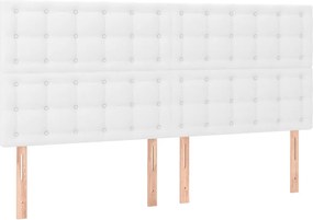 Box spring postel s matrací bílá 200x200 cm umělá kůže 3132520