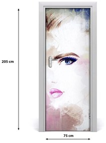 Samolepící fototapeta na dveře Abstrakce žena 75x205 cm
