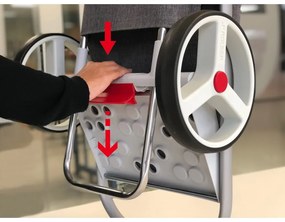 Nákupní taška na kolečkách 53 l Com Tweed Polar Black Tube – Rolser