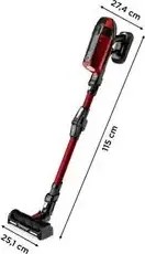 Rowenta RH98A9WO X-Force Flex červená / Tyčový vysavač / bezsáčkový /