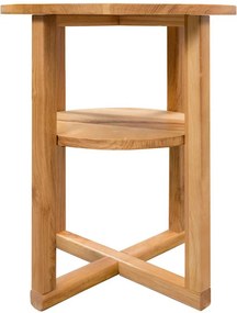 Odkládací stolek 40 x 50 cm masivní dubové dřevo 247044