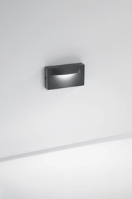 FAN LED-MOBULA-AP-ANT Nástěnné LED svítidlo Mobula (antracit) 8 W, 1100 lm, 3000 K, IP65, 137 x 40 x 75 mm - FANEUROPE