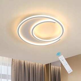 Ściemnialna Lampa Sufitowa Plafon Led Lampa Wiszaca Biala Okrągły Do Salonu