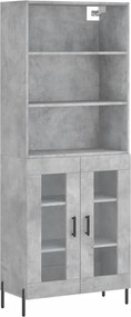Skříň highboard betonově šedá 69,5x34x180 cm kompozitní dřevo 3189329