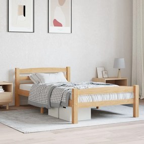 Rám postele masivní borové dřevo 100 x 200 cm 322062