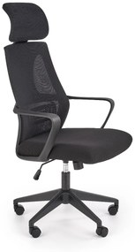 Nastavitelná kancelářská židle s opěrkou hlavy Černá RAGI