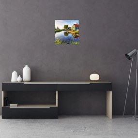 Obraz nizozemských mlýnů (30x30 cm)