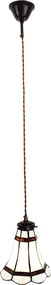 Stropní Tiffany lampa hnědé pruhy BrownLine - Ø 15*115 cm E14/max 1*25W