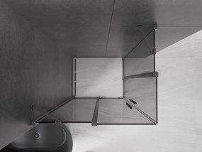 Mexen Velar Duo, sprchový kout s posuvnými dveřmi 100 x 90 cm, 8mm šedé sklo, grafit broušený, 871-100-090-42-66