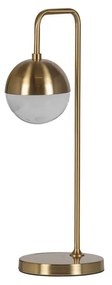 Stolní lampa v bronzové barvě se skleněným stínidlem (výška 61 cm) Globural – BePureHome