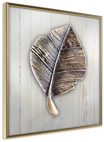 Artgeist Metal Leaf Velikosti (šířkaxvýška): 50x50, Finální vzhled: Zlatý rám