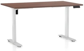 Výškově nastavitelný stůl OfficeTech B, 120 x 80 cm - bílá podnož Barva: Světle šedá