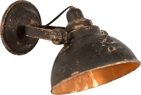 Nástěnná černá retro lampa - 21*30*19 cm E14/25W