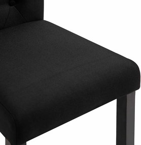 Jídelní židle 4 ks černé textil 276975