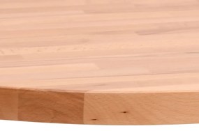 Stolní deska Ø 60 x 4 cm kulatá masivní bukové dřevo - Default Title