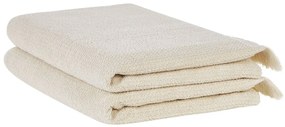 Sada 2 bavlněných froté ručníků béžové ATIU Beliani