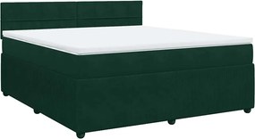 Box spring postel s matrací tmavě zelená 180x200 cm samet 3287809