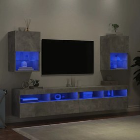 vidaXL TV skříňky s LED osvětlením 2 ks 40,5 x 30 x 60 cm [837036] Barva: hnědý dub