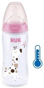 Kojenecká láhev NUK FC+Temperature Control 300 ml BOX-Flow Control savička pink Barva: Růžová
