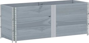 Zahradní truhlík šedý 150 x 50 cm masivní borové dřevo 3295437