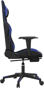 vidaXL Masážní herní židle s podnožkou umělá kůže [345522] Barva: Černobílý
